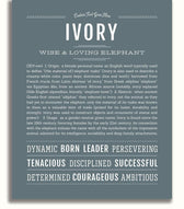 Ivory | Name Art Print – Name Stories