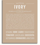 Ivory | Name Art Print – Name Stories