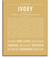 Ivory | Name Art Print – Name Stories