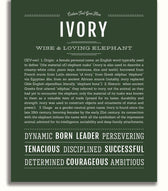 Ivory | Name Art Print – Name Stories