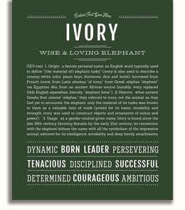 Ivory | Name Art Print – Name Stories