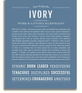 Ivory | Name Art Print – Name Stories