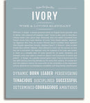 Ivory | Name Art Print – Name Stories
