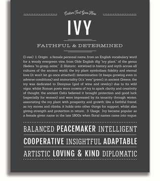 Ivy | Name Art Print – Name Stories