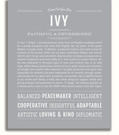 Ivy | Name Art Print – Name Stories