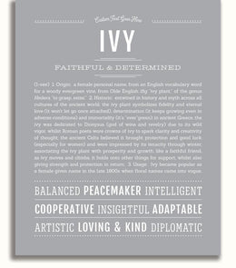 Ivy | Name Art Print – Name Stories