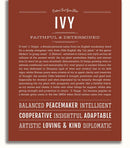 Ivy | Name Art Print – Name Stories