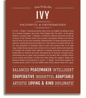 Ivy | Name Art Print – Name Stories
