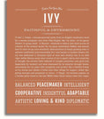 Ivy | Name Art Print – Name Stories