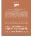 Ivy | Name Art Print – Name Stories