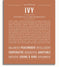 Ivy Personalized Name Meaning Art Prints – Name Stories