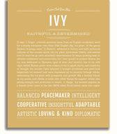 Ivy | Name Art Print – Name Stories