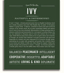 Ivy | Name Art Print – Name Stories