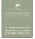 Ivy | Name Art Print – Name Stories