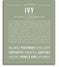 Ivy Personalized Name Meaning Art Prints – Name Stories