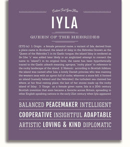 Iyla | Name Art Print – Name Stories