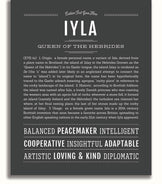 Iyla | Name Art Print – Name Stories