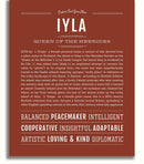 Iyla | Name Art Print – Name Stories