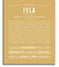 Iyla Personalized Name Meaning Art Prints – Name Stories