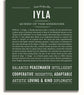 Iyla Personalized Name Meaning Art Prints – Name Stories