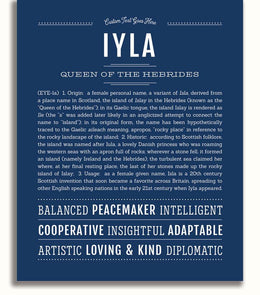 Iyla | Name Art Print – Name Stories