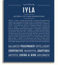 Iyla Personalized Name Meaning Art Prints – Name Stories