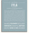 Iyla Personalized Name Meaning Art Prints – Name Stories