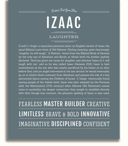 Izaac | Name Art Print – Name Stories