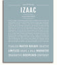 Izaac Personalized Name Meaning Art Prints – Name Stories