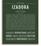 Izadora Personalized Name Meaning Art Prints – Name Stories