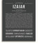 Izaiah | Name Art Print – Name Stories