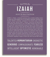 Izaiah | Name Art Print – Name Stories