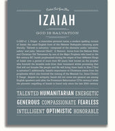 Izaiah | Name Art Print – Name Stories
