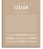 Izaiah | Name Art Print – Name Stories