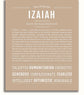 Izaiah Personalized Name Meaning Art Prints – Name Stories