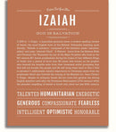 Izaiah | Name Art Print – Name Stories