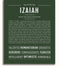 Izaiah | Name Art Print – Name Stories
