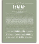 Izaiah | Name Art Print – Name Stories