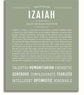 Izaiah | Name Art Print – Name Stories
