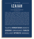 Izaiah | Name Art Print – Name Stories