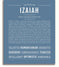 Izaiah | Name Art Print – Name Stories