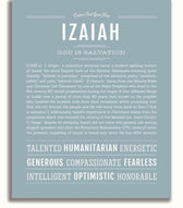 Izaiah | Name Art Print – Name Stories