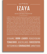 Izaya Personalized Name Meaning Art Prints – Name Stories