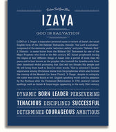 Izaya | Name Art Print – Name Stories