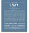 Izaya | Name Art Print – Name Stories