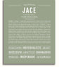 Jace Personalized Name Meaning Art Prints – Name Stories