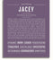 Jacey Personalized Name Meaning Art Prints – Name Stories