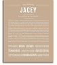 Jacey | Name Art Print – Name Stories