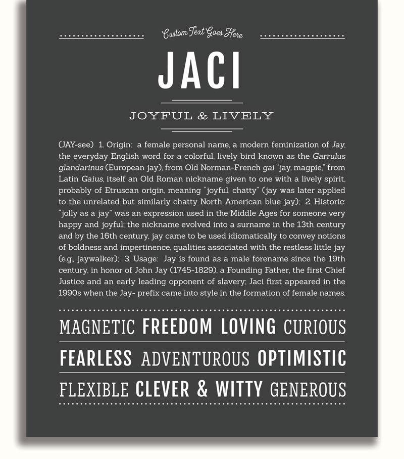 Jaci | Name Art Print – Name Stories