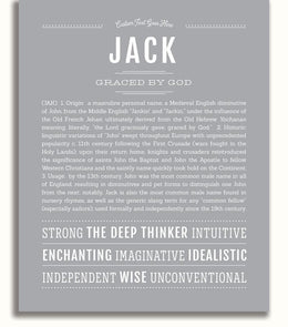 Jack | Name Art Print – Name Stories